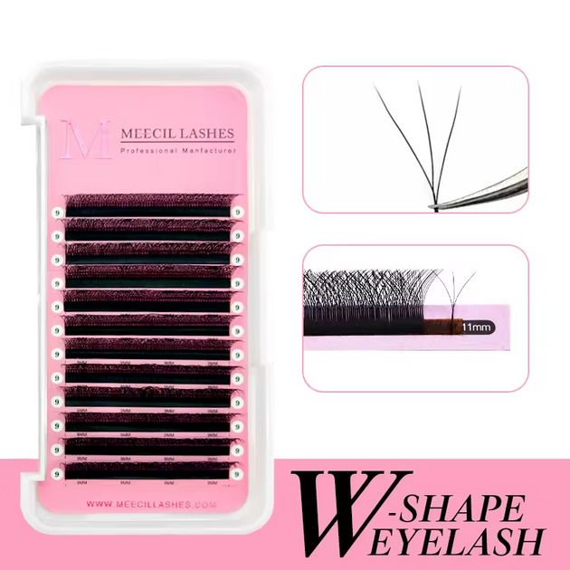 W Shape 8D Volume Lash Extensions Lash Extensions – meecil lashes